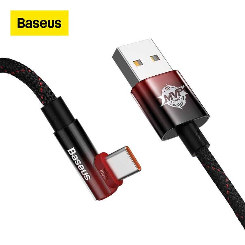 Baseus MVP 2 สายเคเบิลข้อมูลชาร์จเร็วรูปข้อศอก USB เป็น Type-C 100W ...