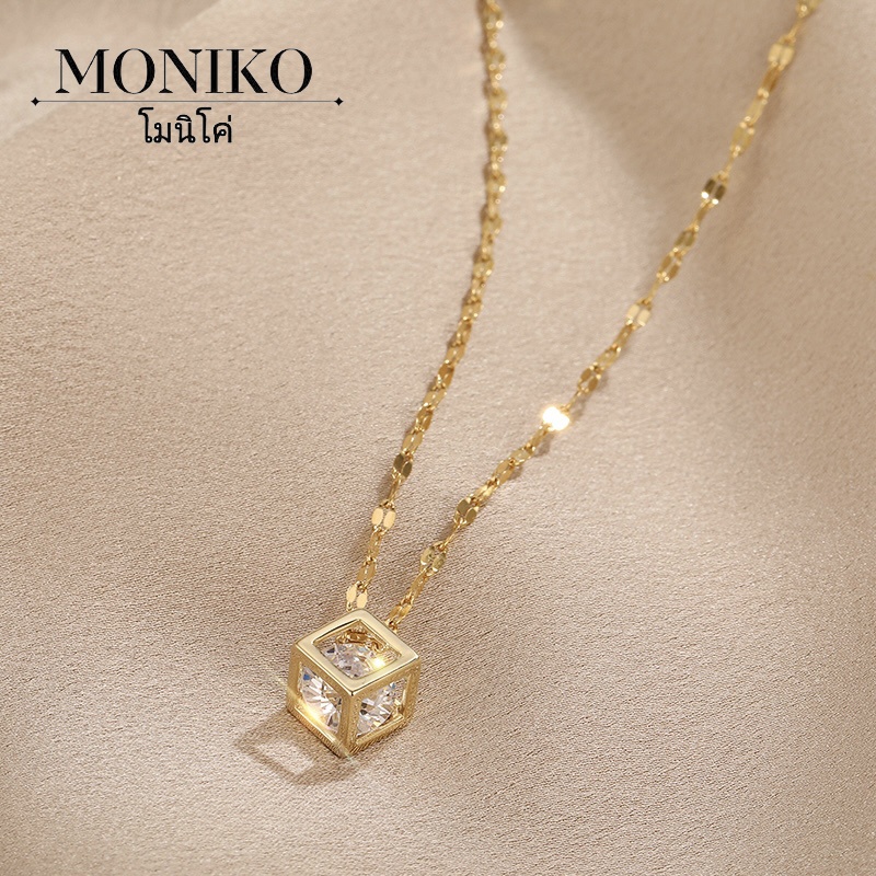 MONIKO สร้อยคอแฟชั่นพร้อมจี้ สร้อยคอสไตล์เกาหลี สร้อยคอผู้หญิง ...