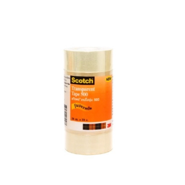 เทปใส 3M ใสพิเศษ Scotch 500 [1ม้วน] แกนเล็ก แกนใหญ่ 1/2นิ้ว 3/4นิ้ว 1 ...