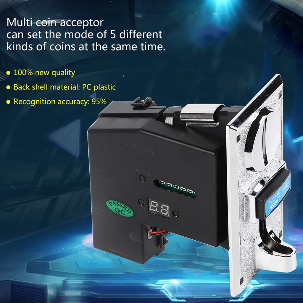 Multi Coin Acceptor Selector Slot for Arcade Game Mechanism Vending ...