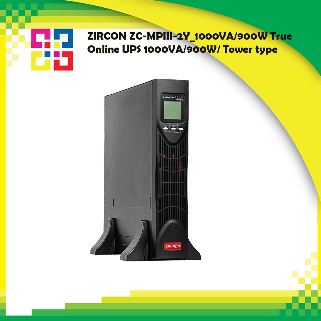 ZIRCON ZC-MPIII-2Y_1000VA/900W True Online UPS 1000VA/900W/ Tower type | Shopee Thailand