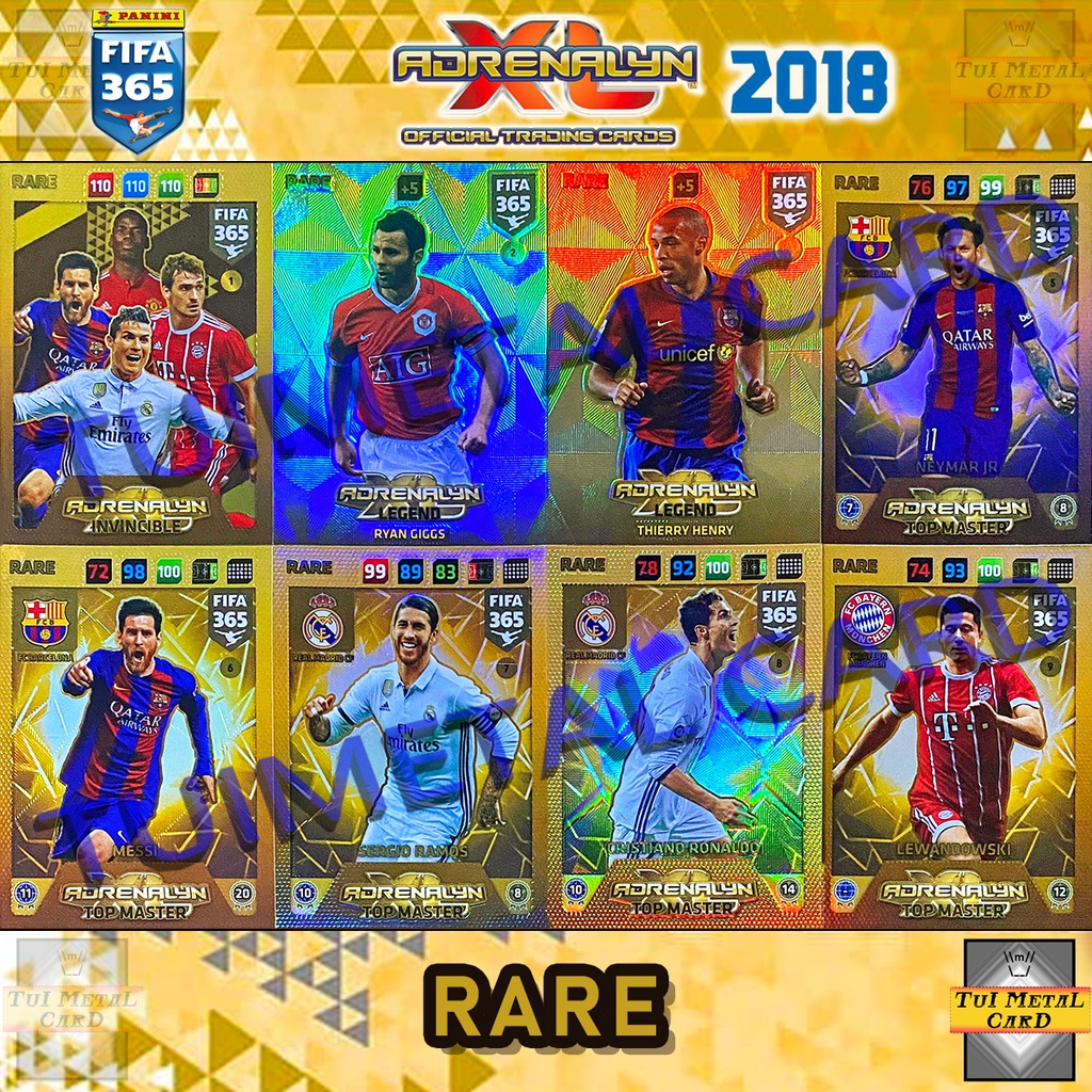 PANINI FIFA 365 2018 ADRENALYN XL: RARE / INVINCIBLE / LEGEND / TOP ...