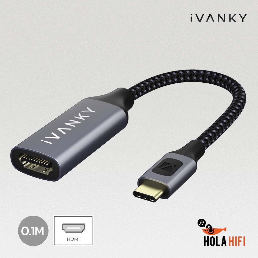 iVANKY USB-C TO HDMI [4K] 60Hz Adapter วัสดุสายถักไนล่อน คุณภาพสูง ทน ...