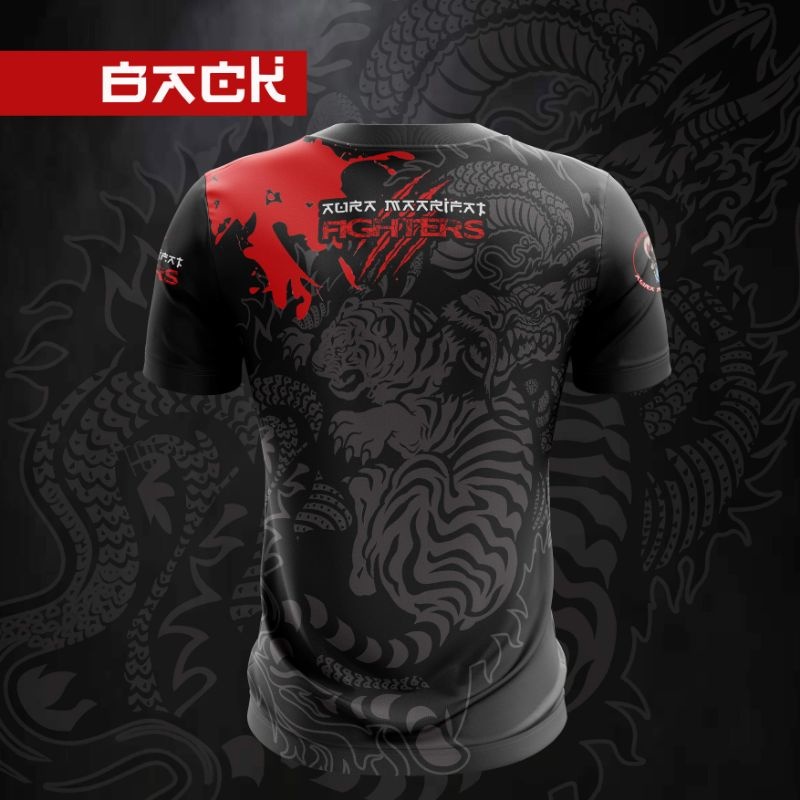 เสื้อยืด DRAGON TIGER FIGHTERS AURA MAARIFAT SILAT TEMPUR ขนาด XS-3XL ...