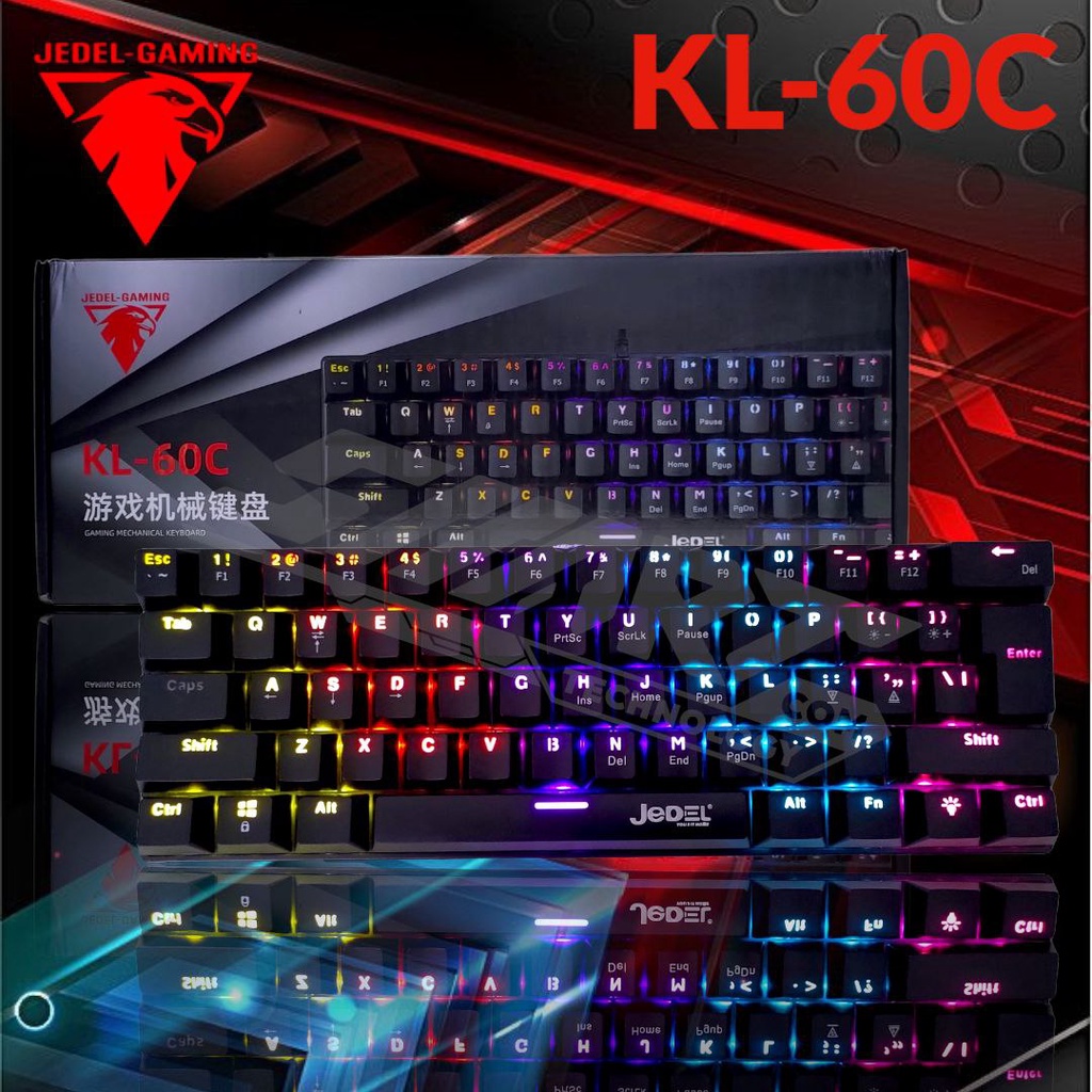 Tkl Jedel KL 60C Mechanical RGB 60% KL60C คีย์บอร์ดเกม | Shopee Thailand