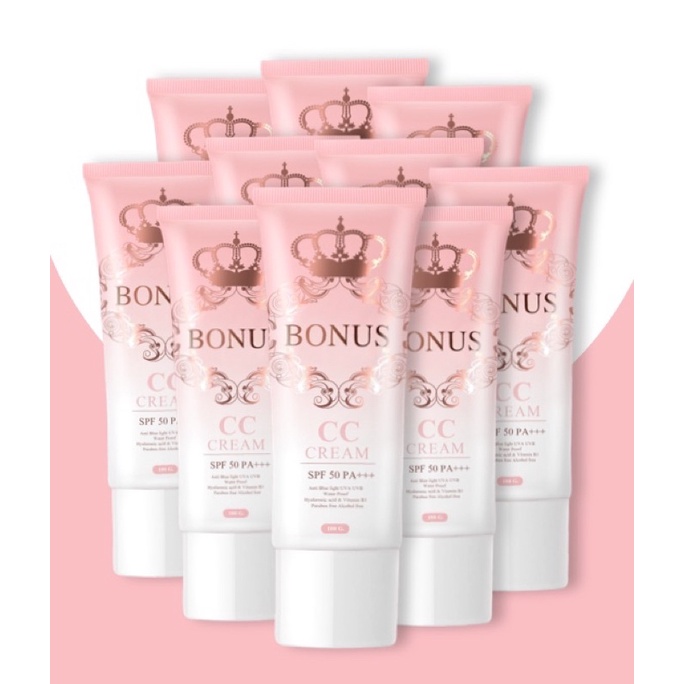 [แพ็ค10]กันแดด Bonus Kiss CC Cream SPF 50 PA+++ ซีซีครีมกันแดดปรับสีผิว ...