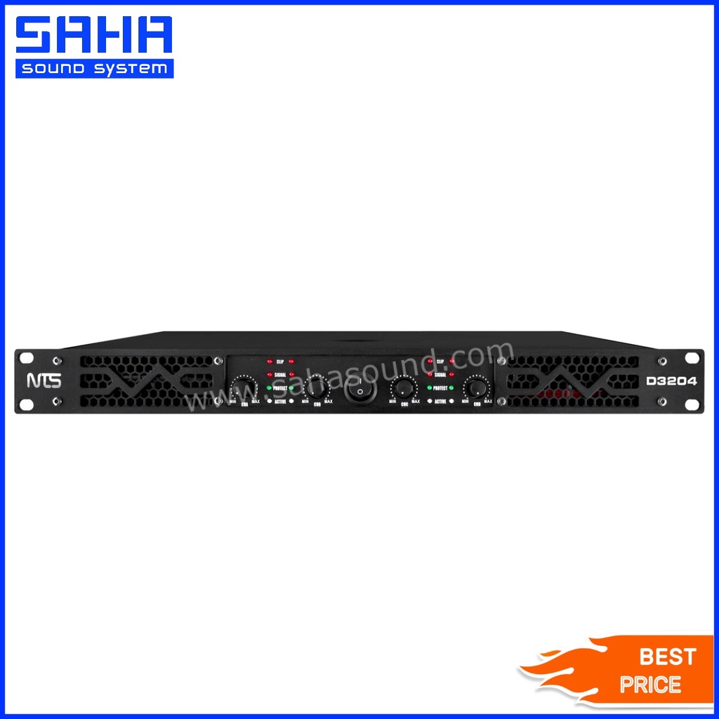 (ประกัน 1 ปี) NTS D3204 4CH Power Amp Class D เพาเวอร์แอมป์ 4CH x 320W (4 แชนแนล) sahasound - สห ...