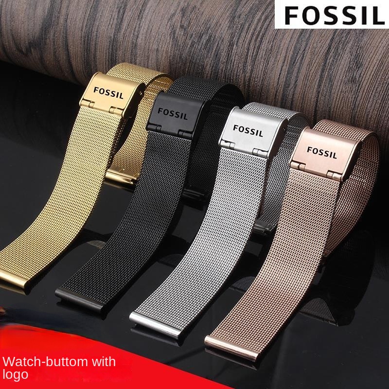 Fossil Fossil Ultra-Thin Steel Band Bracelet Men Women Watch Strap 8|10 ...