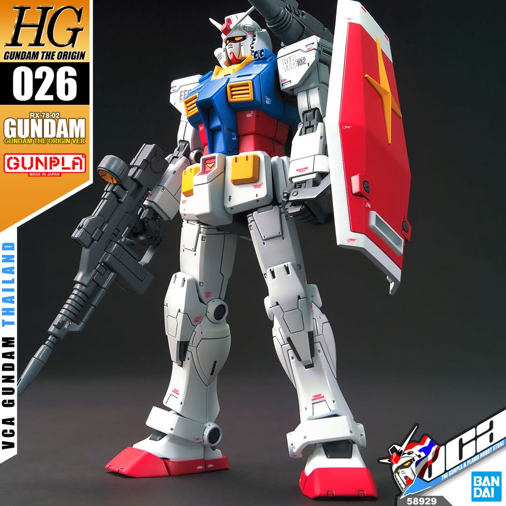 ⭐️ BANDAI GUNPLA HIGH GRADE THE ORIGIN HGGTO HG 1/144 RX-78-02 GUNDAM THE ORIGIN VER ประกอบ หุ่น ...