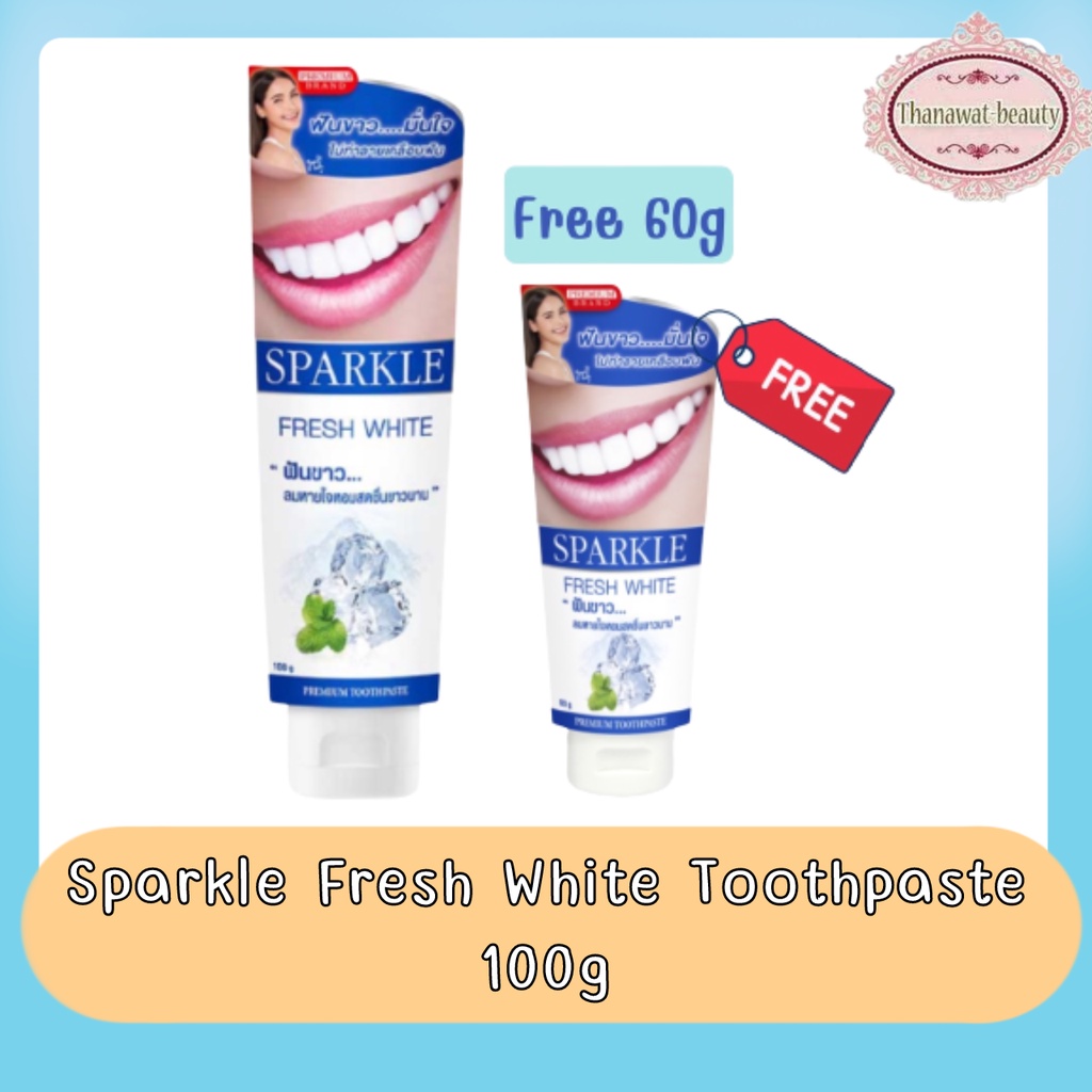 Sparkle Fresh White Toothpaste 100g. สปาร์คเคิล ยาสีฟัน เฟรช ไวท์ 100 ...