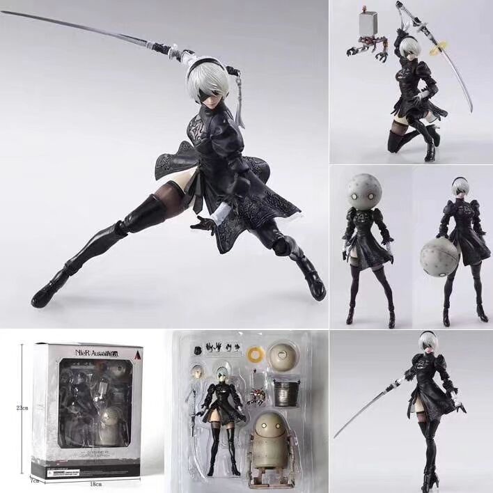 Nier: โมเดลฟิกเกอร์อัตโนมัติ humanoid 2B Mechanical Life Life form No.2 ...