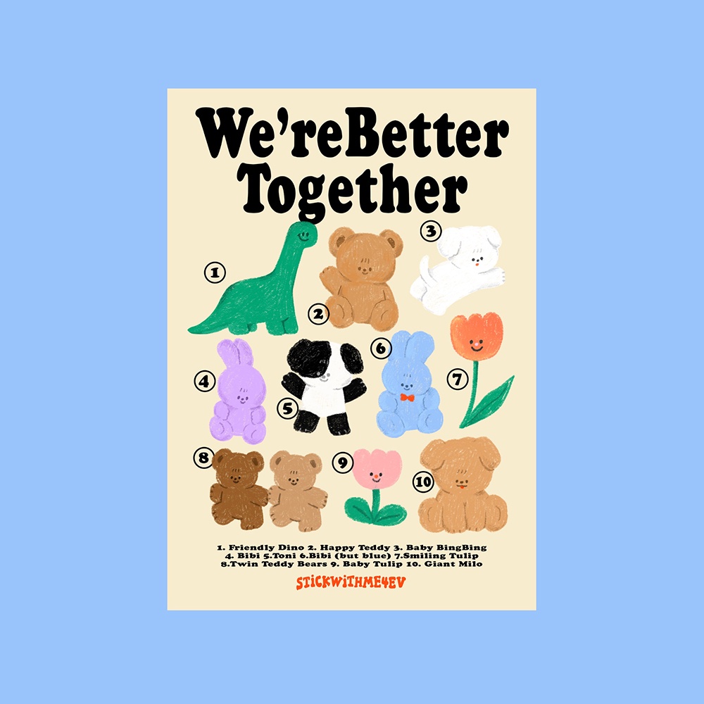 We're better together poster โปสเตอร์ ขนาด A4 | Stickwithme4ev | Shopee ...