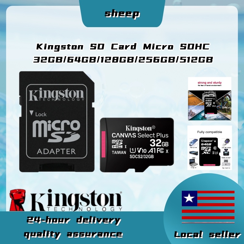 24H To Ship - Kingston SD Card Micro SDHC 16G-512G คุณสมบัติ/Lifetime warranty/Easy to carry ...