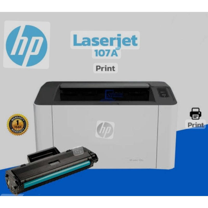 HP Laser Jet 107A / HP Laser Jet 107W เครื่องปริ้นเตอร์เลเซอร์ขาว-ดำ ...