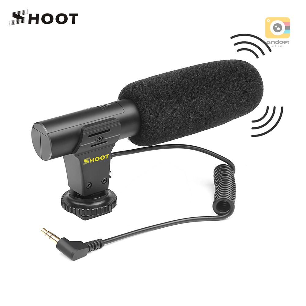 SHOOT XT-451 Portable Condenser Stereo Microphone Mic with 3.5mm Jack ...