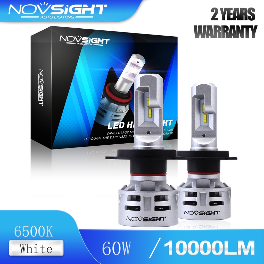 Novsight N9 H4(9003/HB2) ชิปไฟหน้า LED 10000LM 60W 6500K CSP ขนาดเล็ก ...