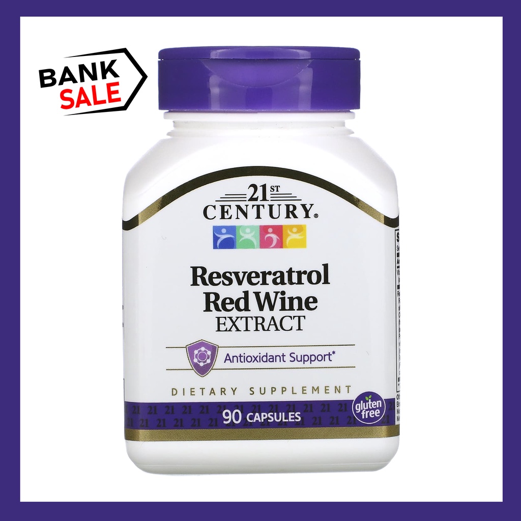 21st Century, Resveratrol Red Wine Extract, 90 Capsules | Shopee Thailand
