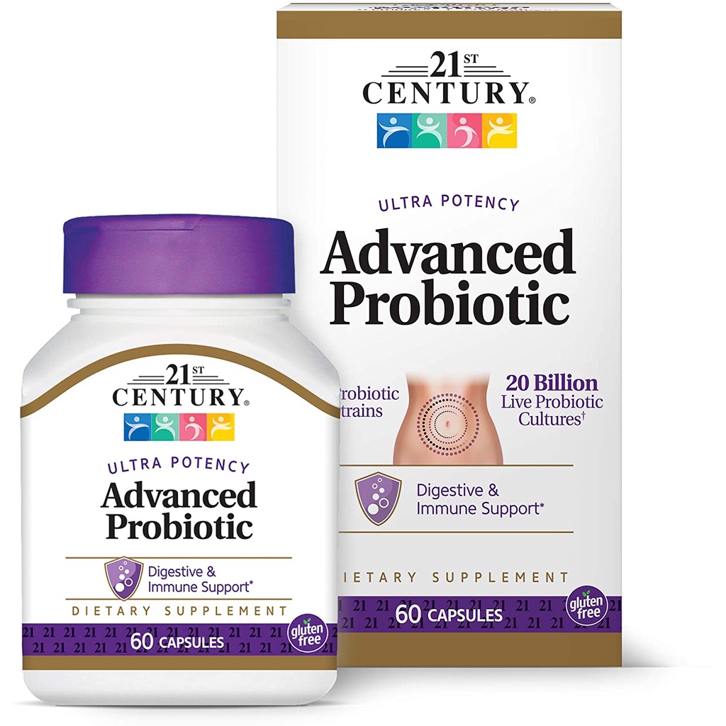 [ของแท้ 100%] 21ST CENTURY ADVANCED PROBIOTIC 20 BILLION LIVE PROBIOTIC ...