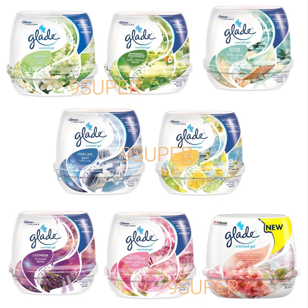 ของแท้ เกลดเซ็นท์เต็ด เจลหอมปรับอากาศ 180กรัม Glade Scented Gel Air ...