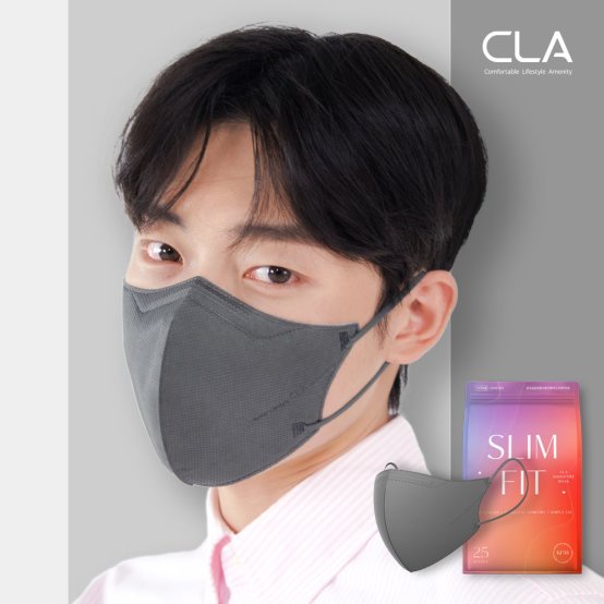 CLA Slim Fit 2D Mask แพ็ค25ชิ้น หน้ากากอนามัยเกาหลีของแท้ Made in Korea ...