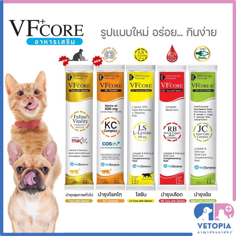 แบ่งขาย (1 ซอง) ขนมแมวเลีย VFcore มี 5 สูตร | Shopee Thailand