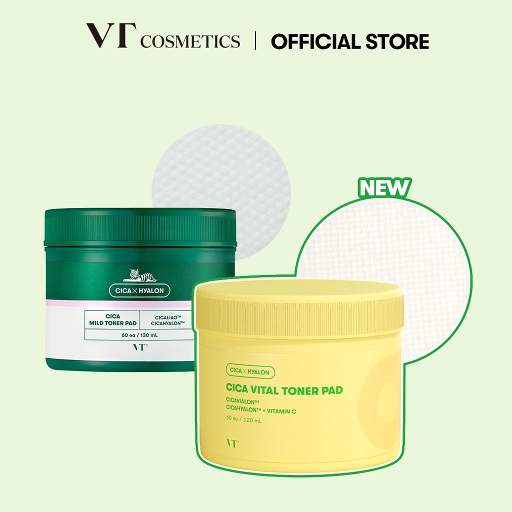 [VTCOSMETICS] [SET] Cica toner pad 60แผ่น / dead cell care / skin toner pad type 0.45% BHA ...