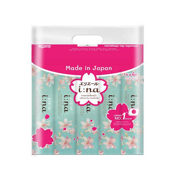 (แพค 5) Elleair i:na Soft Pack Facial Tissues เอลิแอล อินะ ซอฟต์แพ็ค ...