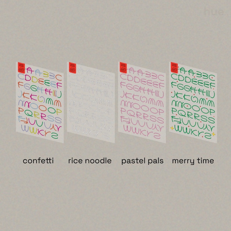 hue doodle noodle alphabet sticker | Shopee Thailand