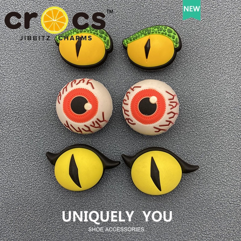jibbitz crocs ของแทั 3D Eyeball Series รองเท้า ดอกไม้ รูรองเท้า อุปกรณ์เสริม สนุก หัวเข็มขัด ...
