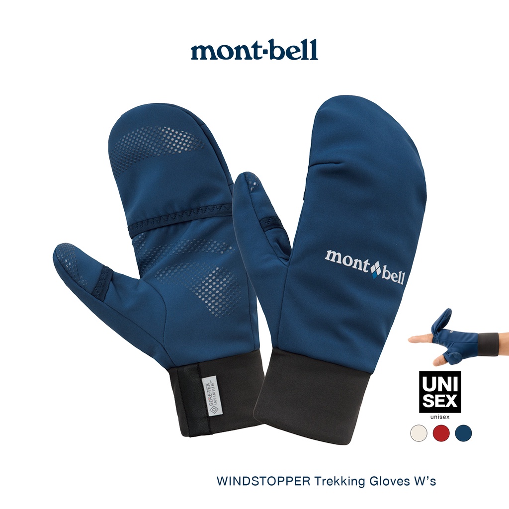 Montbell ถุงมือ เปิดนิ้ว รุ่น 1118543 WINDSTOPPER Trekking Mittens ...