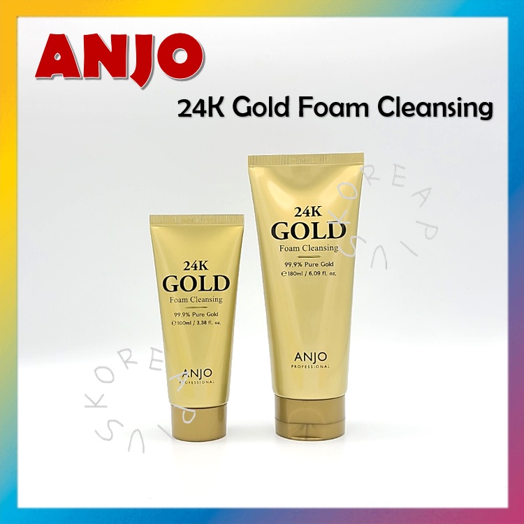 [ANJO] 24K Gold Foam Cleansing 100ml/ 180ml | Shopee Thailand