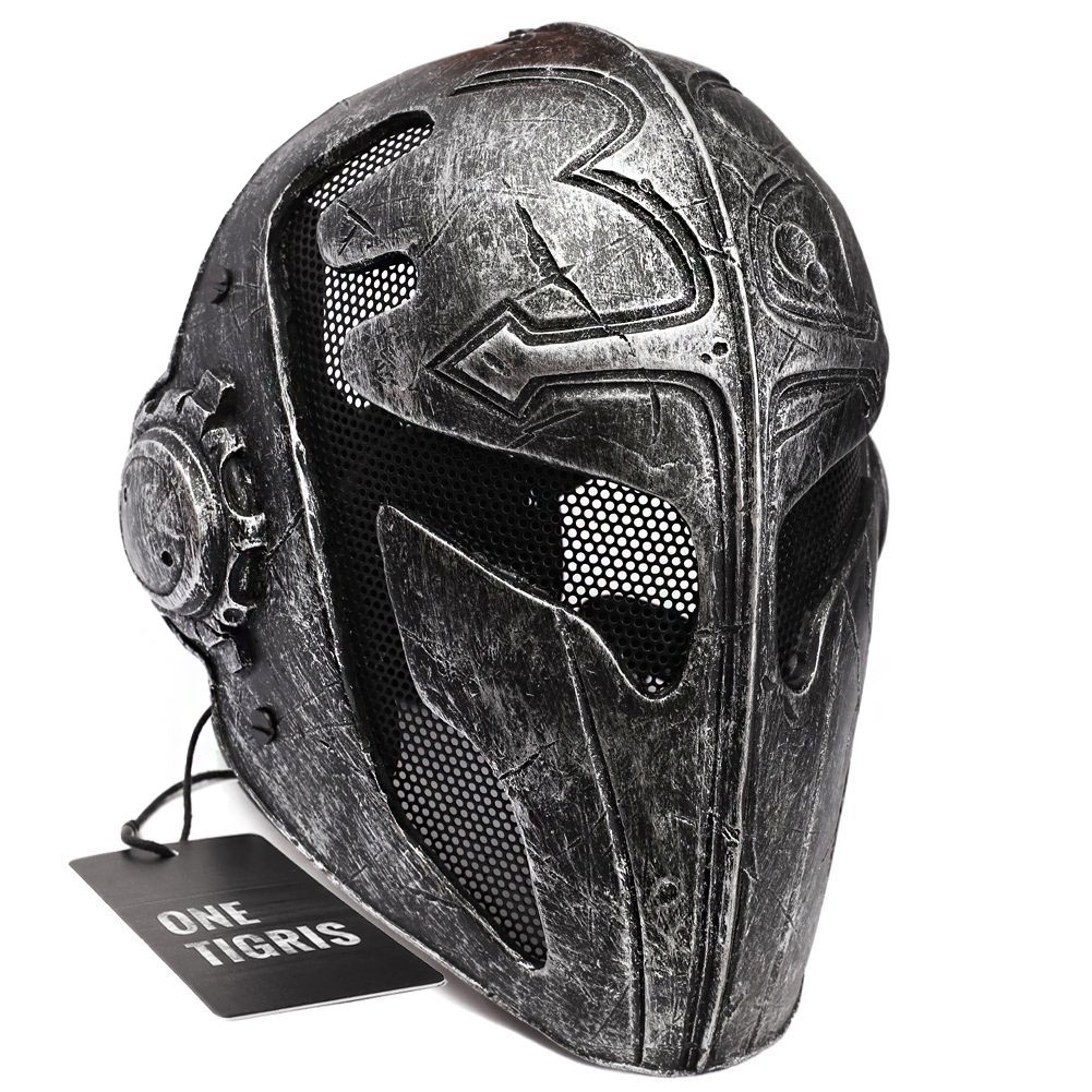 หน้ากาก Mask Templar Knight Mesh อัศวินเทมพลาร์ สีดำ วัสดุ Fiberglass ...