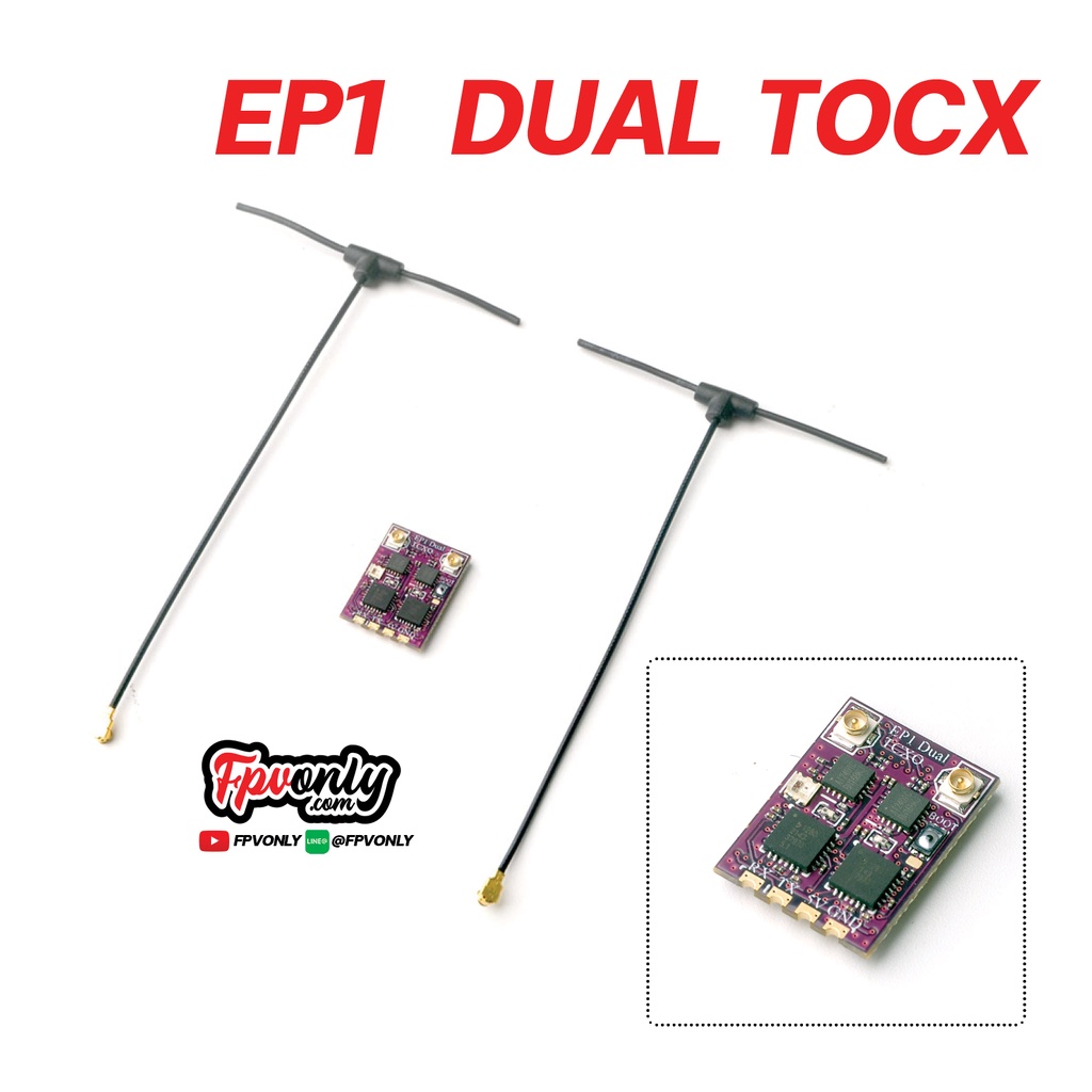 Happymodel ExpressLRS Nano 2.4GHz EP1 EP2 DUAL TCXO RX receiver + 40mm ...