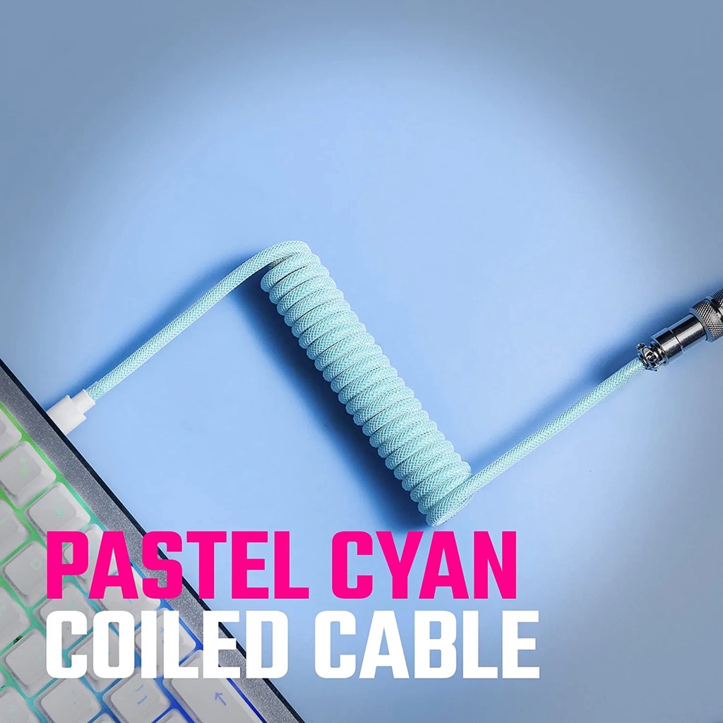 Cooler MASTER PASTEL CYAN สายขด USB A เป็นคีย์บอร์ด USB C | Shopee Thailand