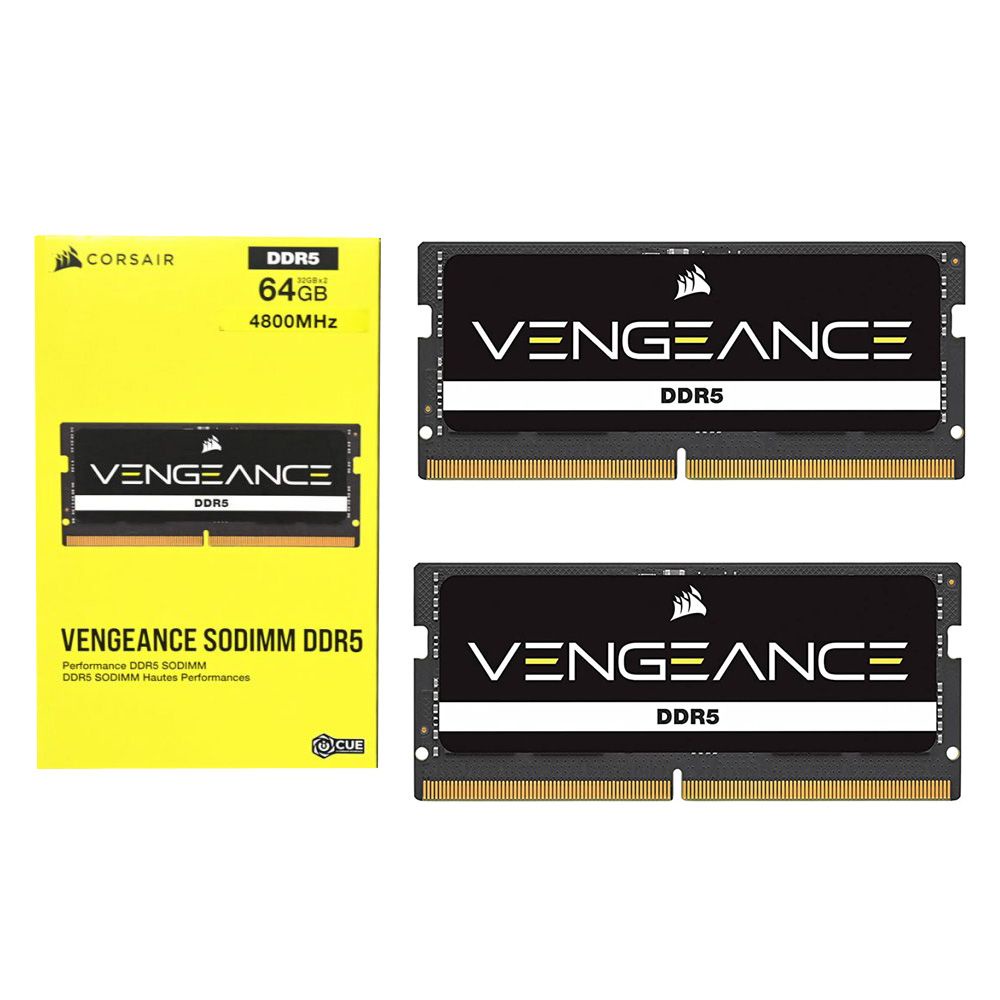 Corsair VENGEANCE DDR5 SODIMM 64GB (2 x 32GB) DDR5 4800MHz C40 Laptop ...