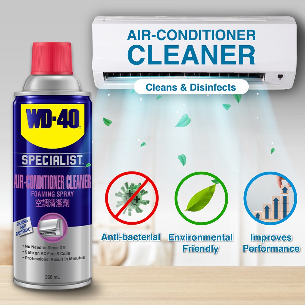 Wd40 Specialist Air Conditioner / Aircond Cleaner ( 360 ml ) | Shopee ...