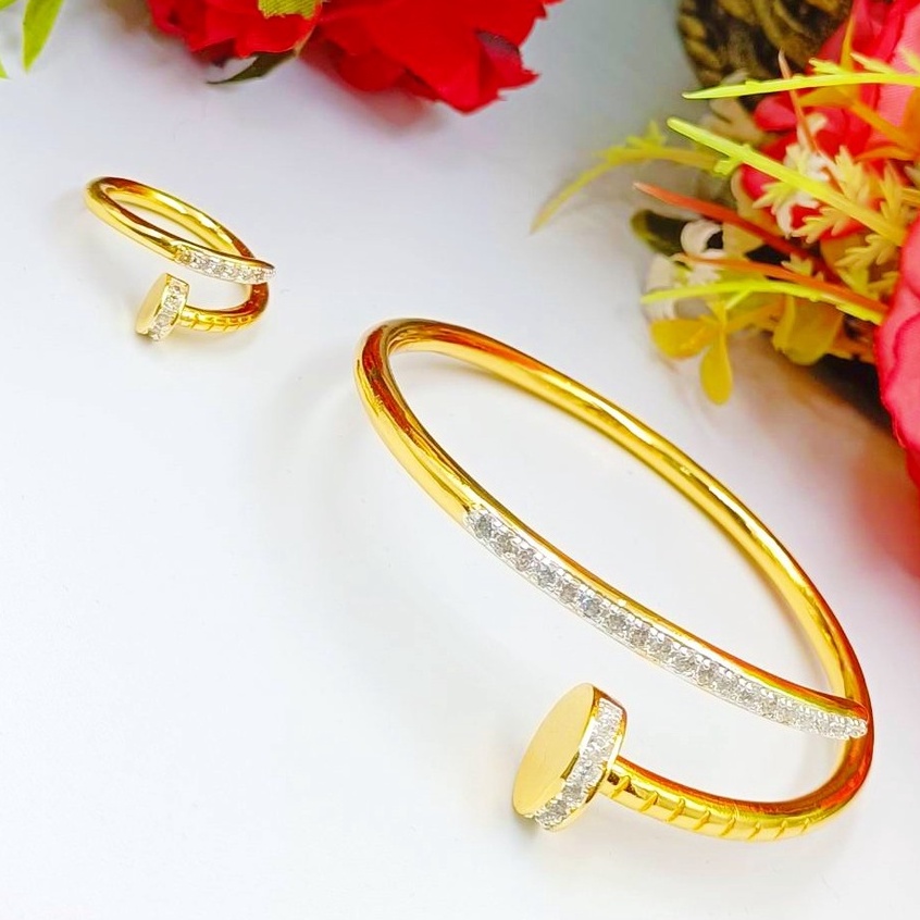 CW44 กำไลแฟชั่น กำไลตะปู กำไลข้อมือ ราคาสุดคุ้ม แหวนน | Shopee Thailand