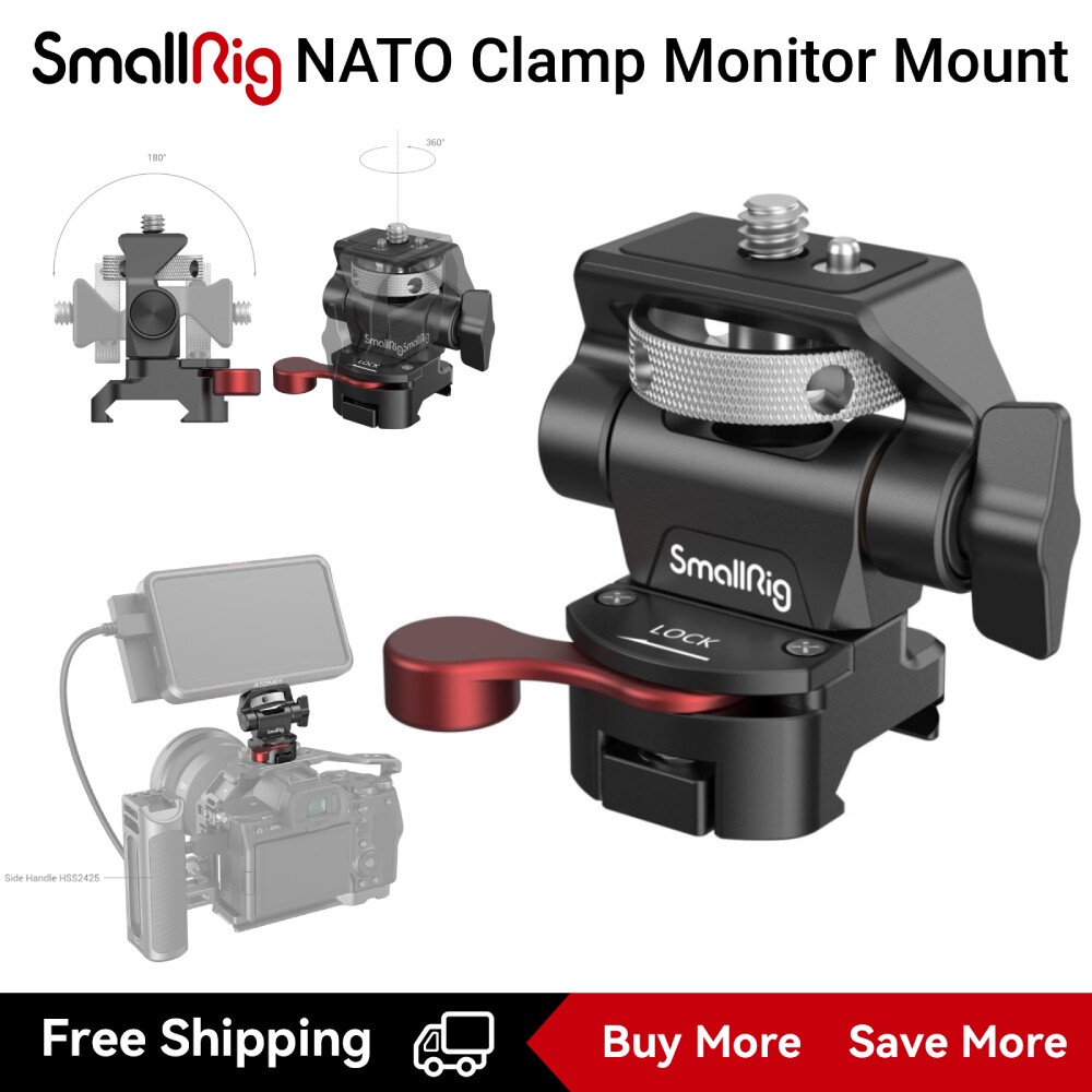 SmallRig Swivel and Tilt Adjustable Monitor Mount with NATO Clamp Mount ...