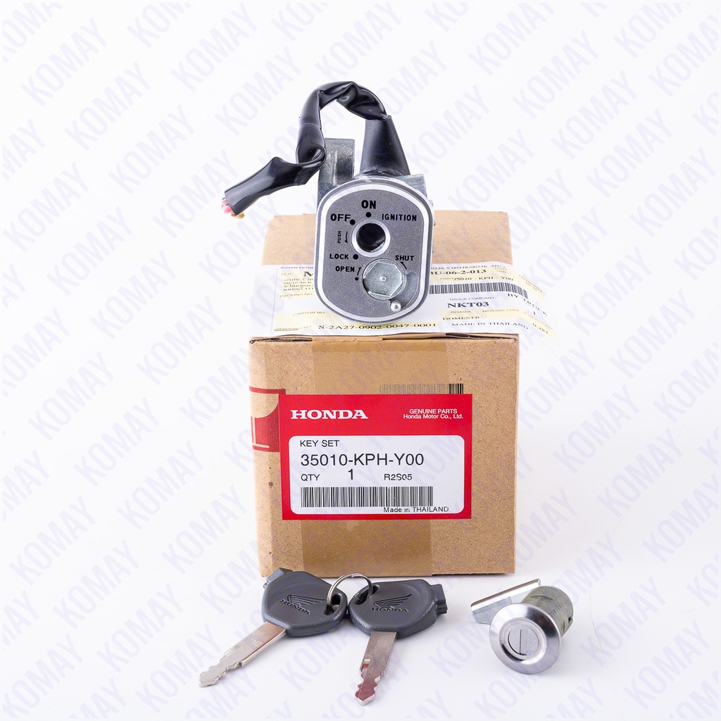 ชุดกุญแจ สวิทช์กุญแจ รูกลม2สาย Wave125s หัวเถิก เวฟ125 Wave125i (2005 ...