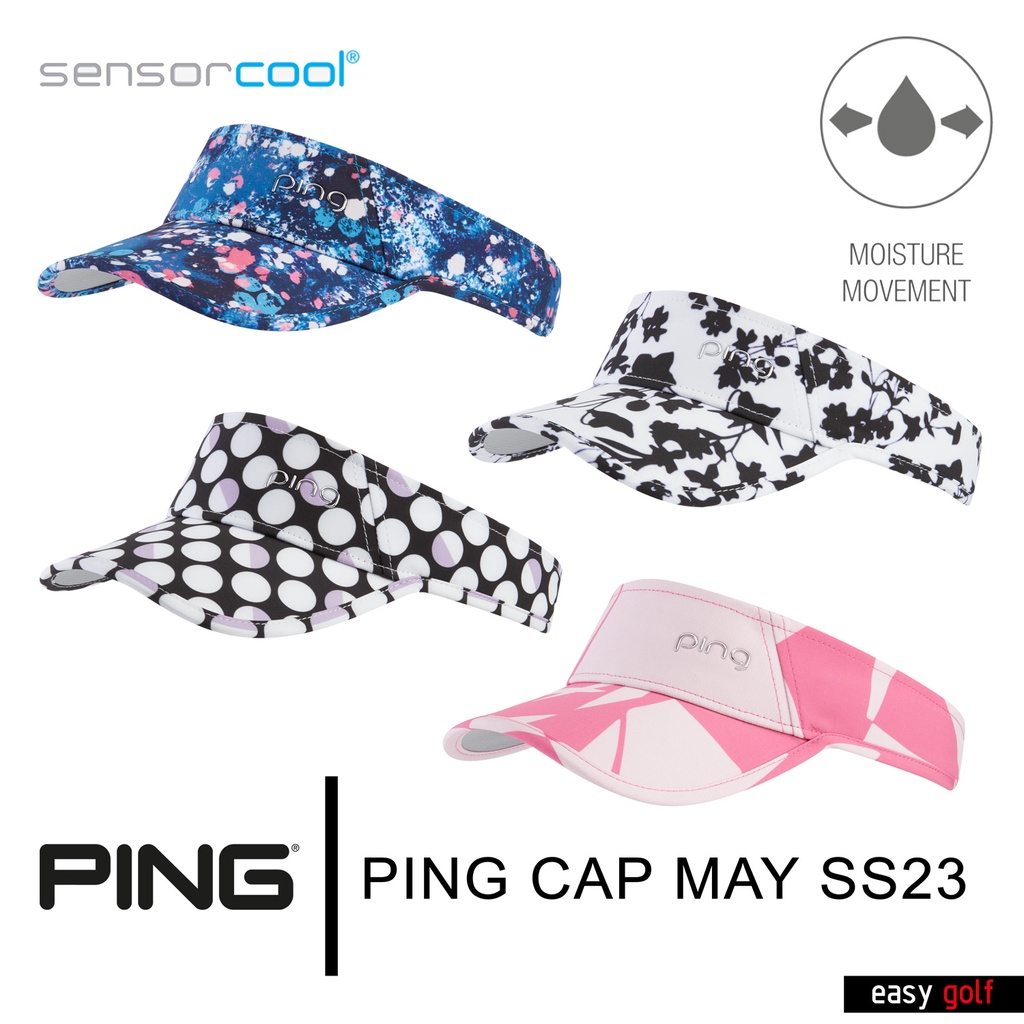 PING CAP VISOR LADIES MAY SS23 PING CAP WOMEN หมวกกีฬากอล์ฟผู้หญิง | Shopee Thailand
