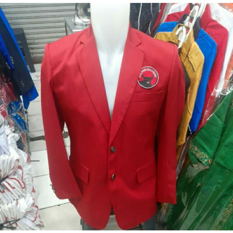 MERAH PDI PKP เสื้อแจ็คเก็ตสีแดงปาร์ตี้ | Shopee Thailand