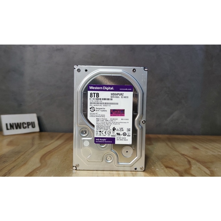 ฮาร์ดดิส WD Purple 8TB อายุไม่ถึงชั่วโมง | Shopee Thailand