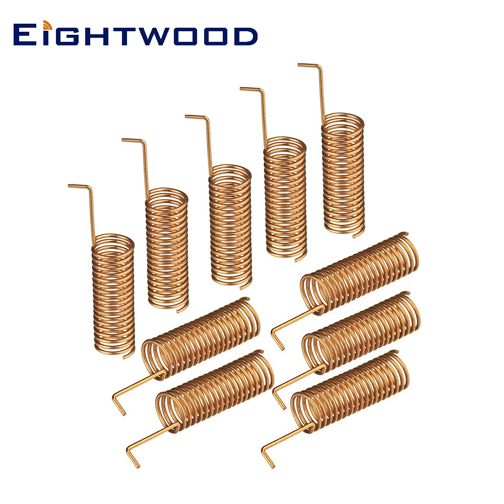 Eightwood 10PCS 433MHz Copper Spring DIY Module Built-in PCB Soldering ...