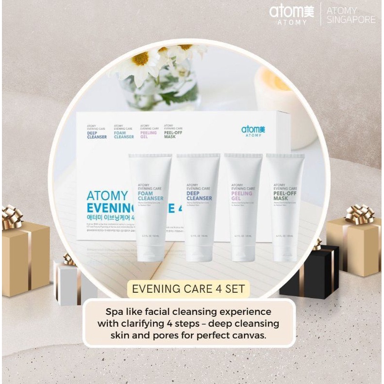 Atomy Evening care 4set เซ็ตสปาผิวหน้าเกาหลี | Shopee Thailand