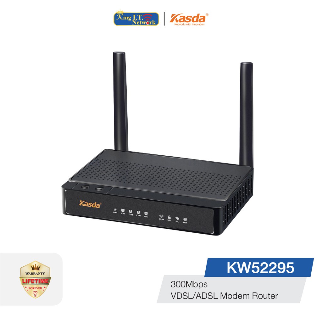KASDA (KW52295) N300 ADSL/VDSL Modem Wireless Router | Shopee Thailand