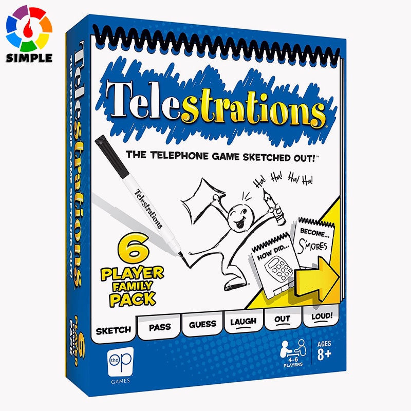 Telestrations Family Board Game A Fun Family Game for Kids and Adults ...
