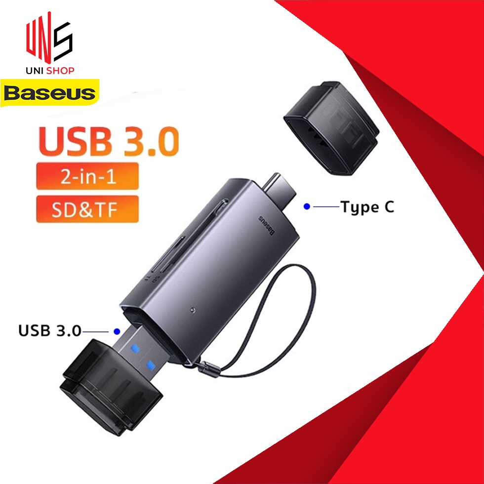 🔥ส่งเร็ว/แท้🔥Baseus OTG Card Reader Adapter SD TF Memory Type-C + USB 3 ...