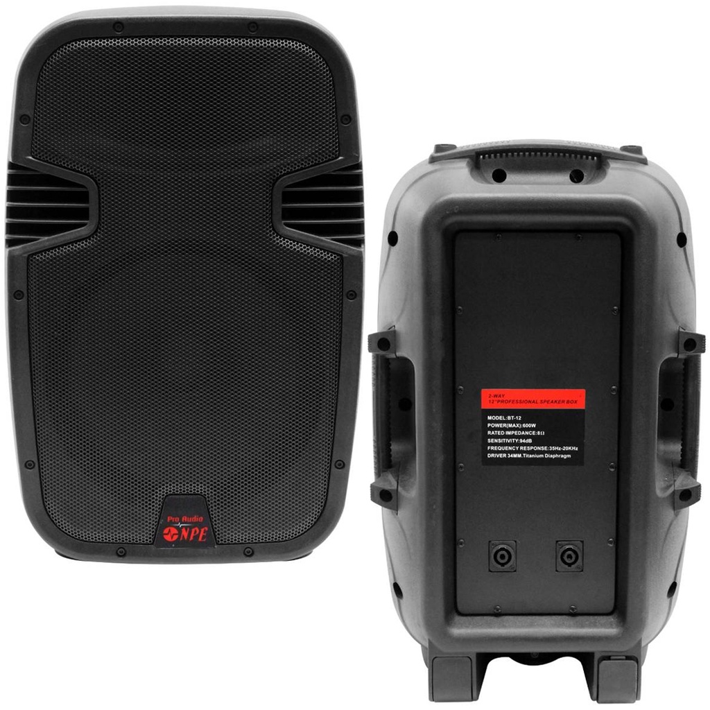 ตู้ลำโพงพลาสติก NPE รุ่น BT12 ขนาด12นิ้ว 2ทาง 600W BT-12 NPE ราคาต่อใบ | Shopee Thailand