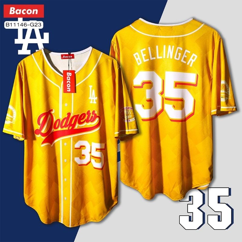 เสื้อแฟชั่น เสื้อกีฬา ลาย Dodgers 35 | Shopee Thailand