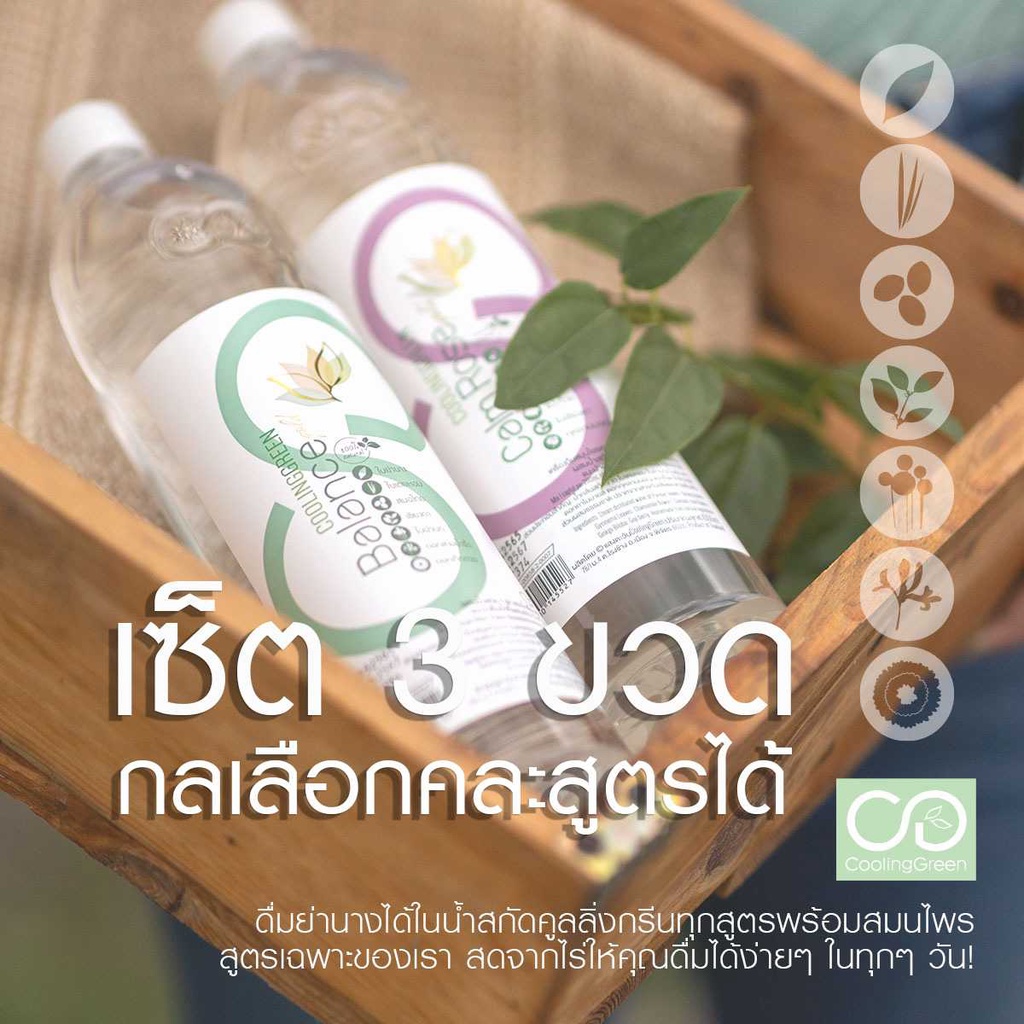 น้ำสกัดย่านางและสมุนไพรอีก7ชนิด (เซ็ต 3 ขวด/1 เดือน) Coolinggreen Balance Gold | Shopee Thailand